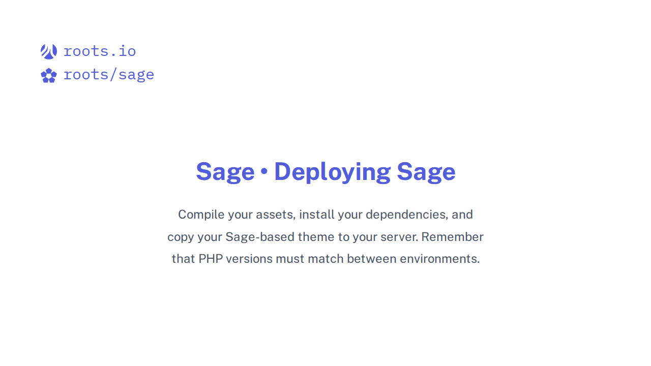 Deploying Sage | Sage Docs | Roots