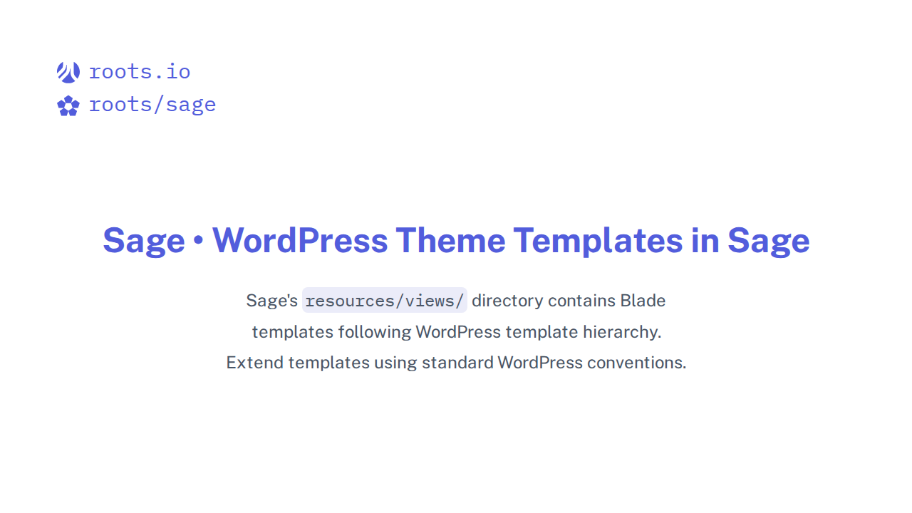 WordPress Theme Templates in Sage | Sage Docs | Roots