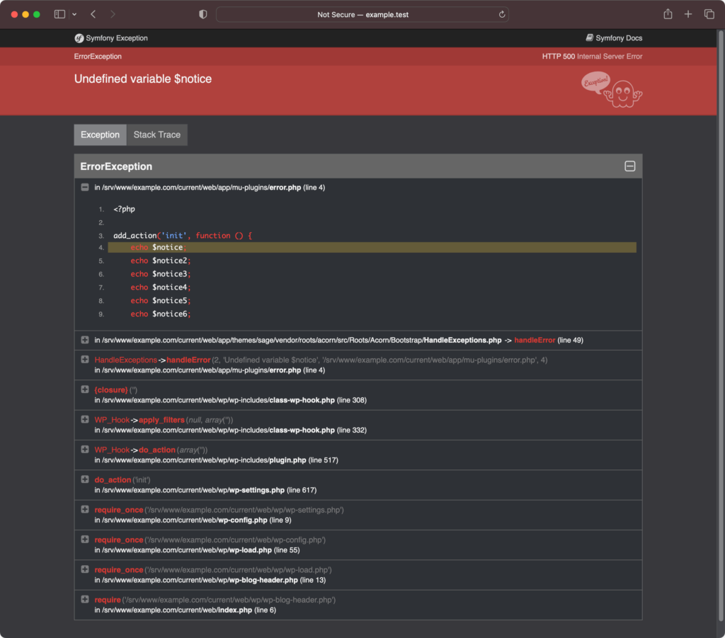 Better Wordpress Debugging With Acorn Roots